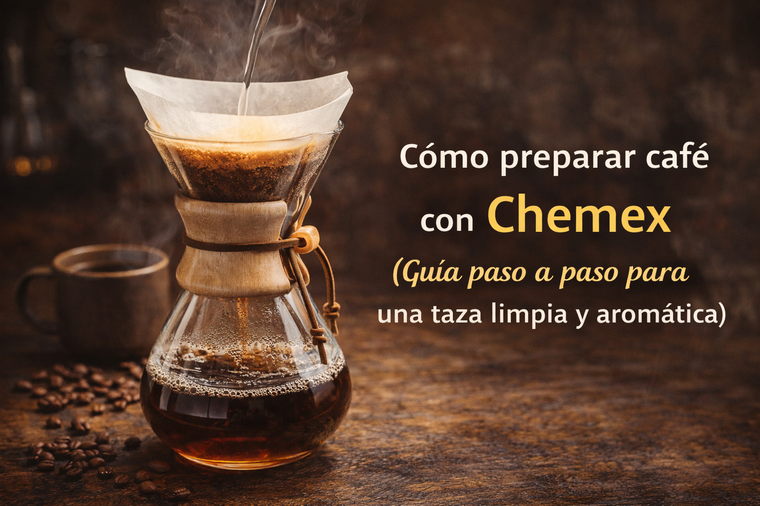 Cómo preparar café con Chemex (Guía paso a paso para una taza limpia y ...